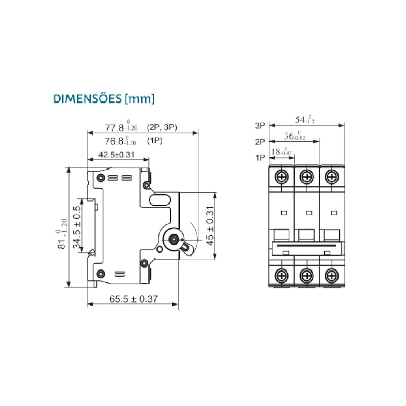 Disjuntor Trifásico 50A - Tramontina - Macrofer