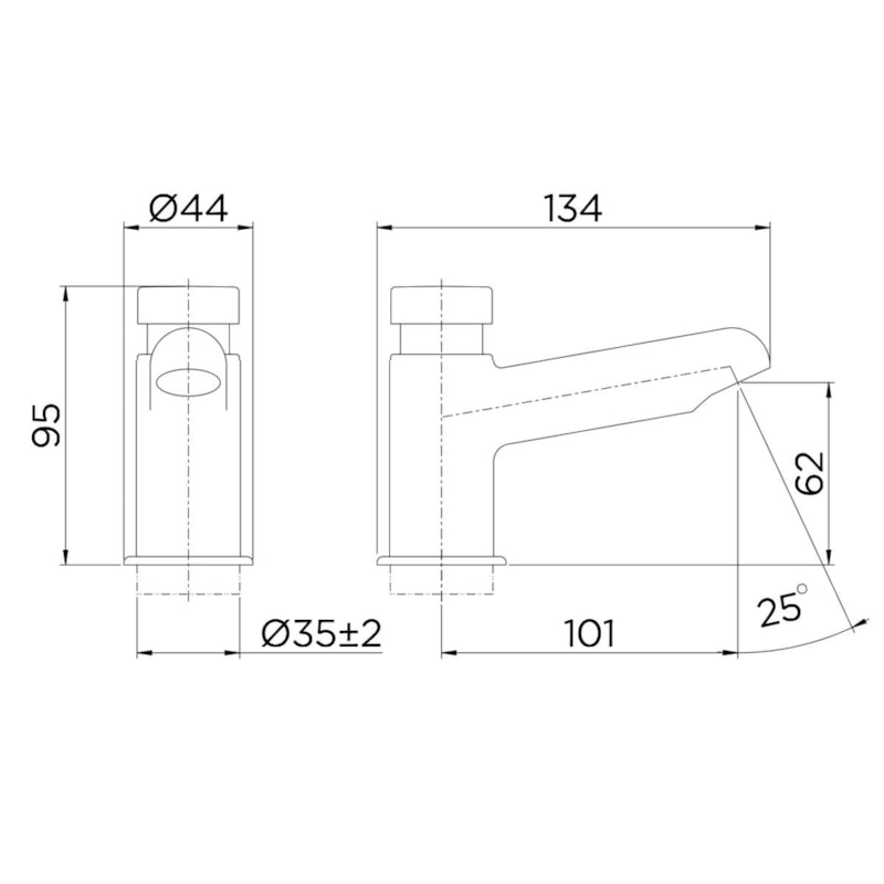 Torneira para Lavatório de Bancada Automática Pressmatic Compact ...